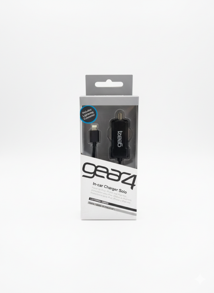 CARGADOR LIGHTNING PARA CARRO GEAR4 - sygtech